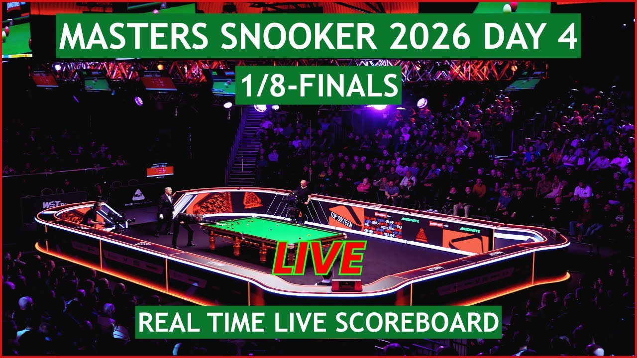 Masters Snooker 2026 Live Scores | Today 1/8-Finals, Day 4 Matches ...