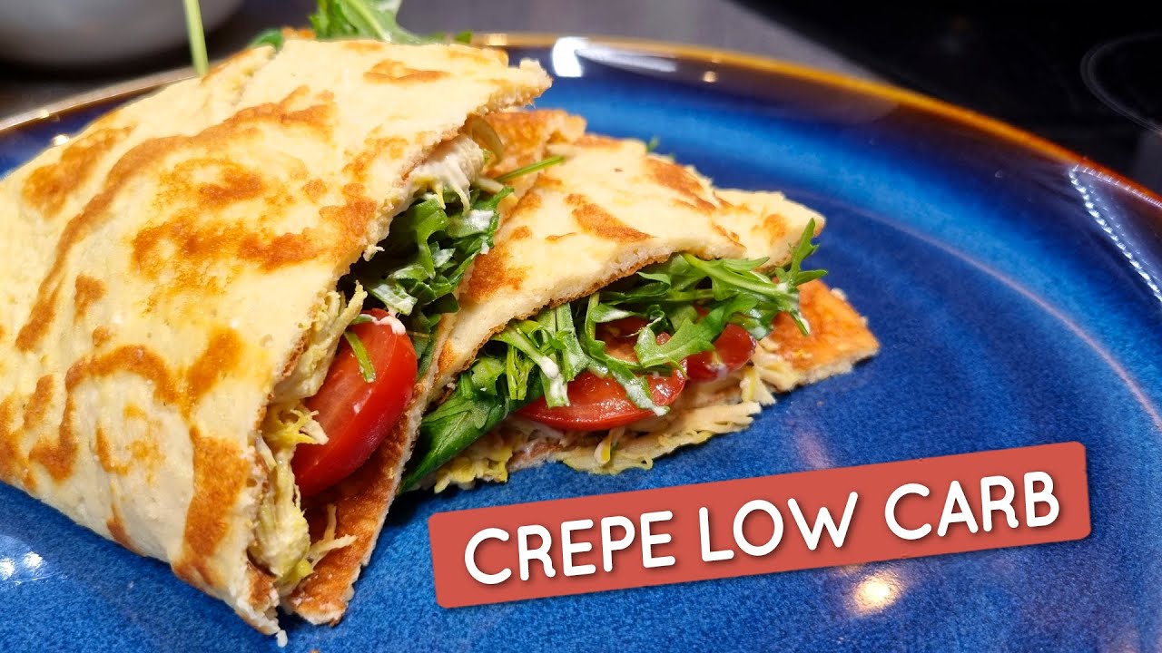 Lanche saudavel rapido e facil | CREPE LOW CARB de frango com requeijão ...