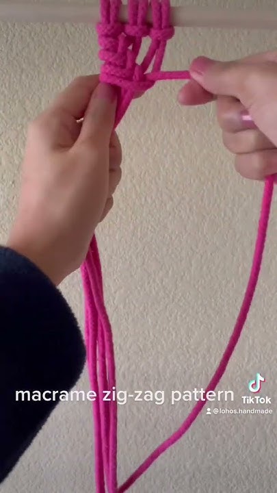 macrame basic knot tutorial for beginners - zig-zag pattern - YouTube
