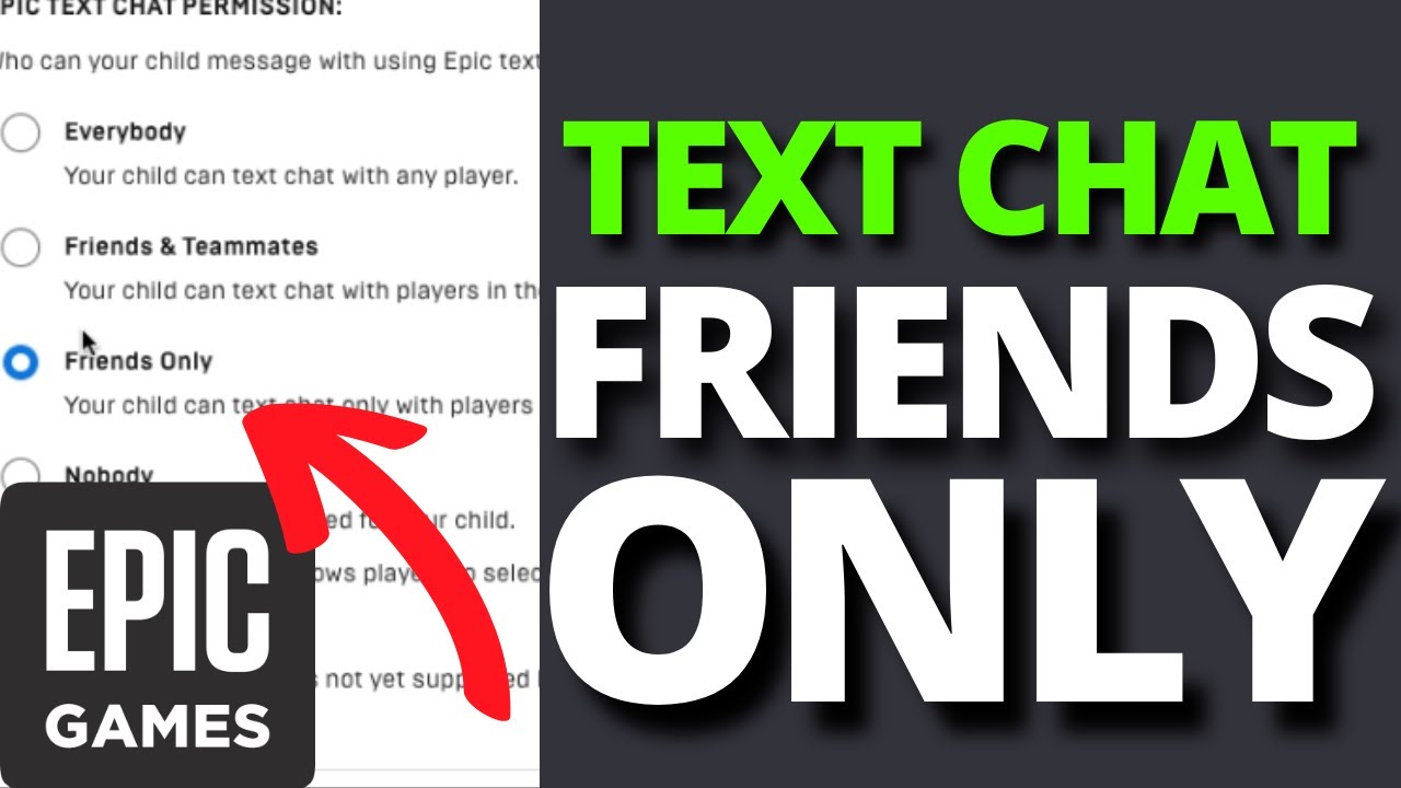 How To Set Up Text Chat To Friends Only in Epic Games - YouTube