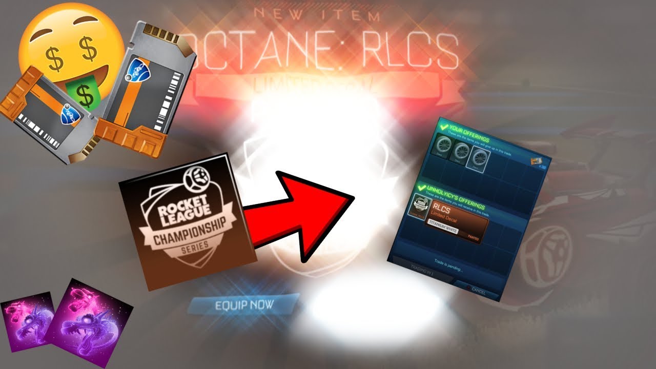 BUYING TITANIUM WHITE OCTANE RLCS DECAL FOR HUGE PROFIT!! (Rocket ...