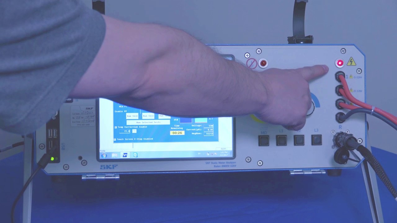 SKF Baker AWA-IV DC Testing - YouTube