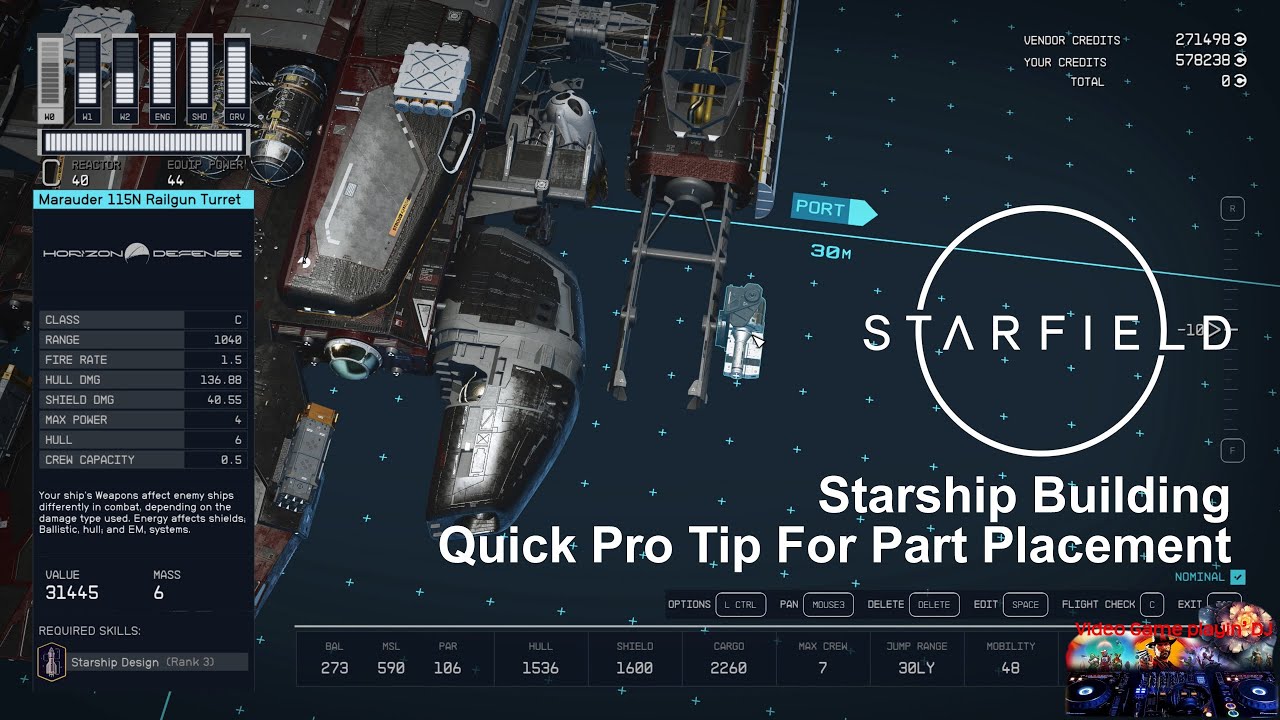 STARFIELD: Building Techniques | Pro Tip - Ship Building Easy Part ...