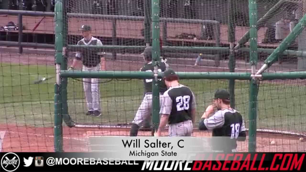 Will Salter Prospect Video, C/1B, Michigan State - YouTube