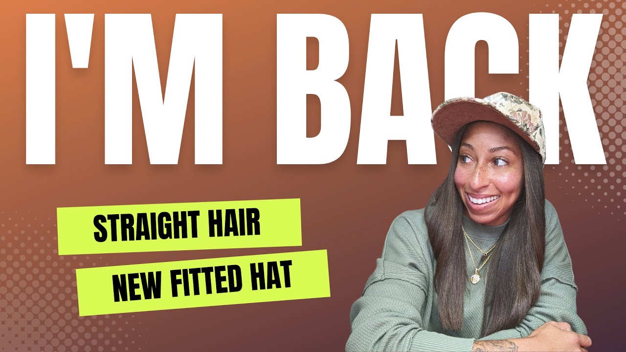 Natural Straight Hair BACK (LOTS of Growth) + KITH Fitted Hat - YouTube
