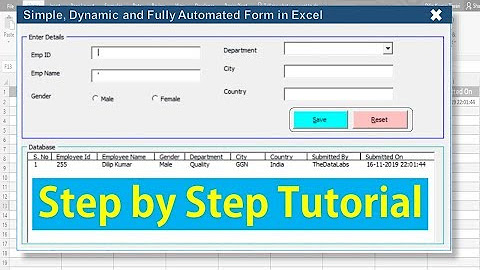 Fully Automated Data Entry Userform in Excel and VBA - YouTube