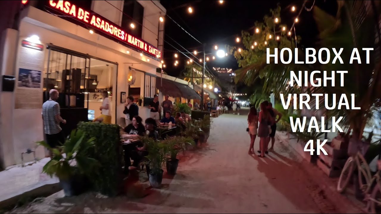 Holbox Island at Night Virtual Walk - YouTube
