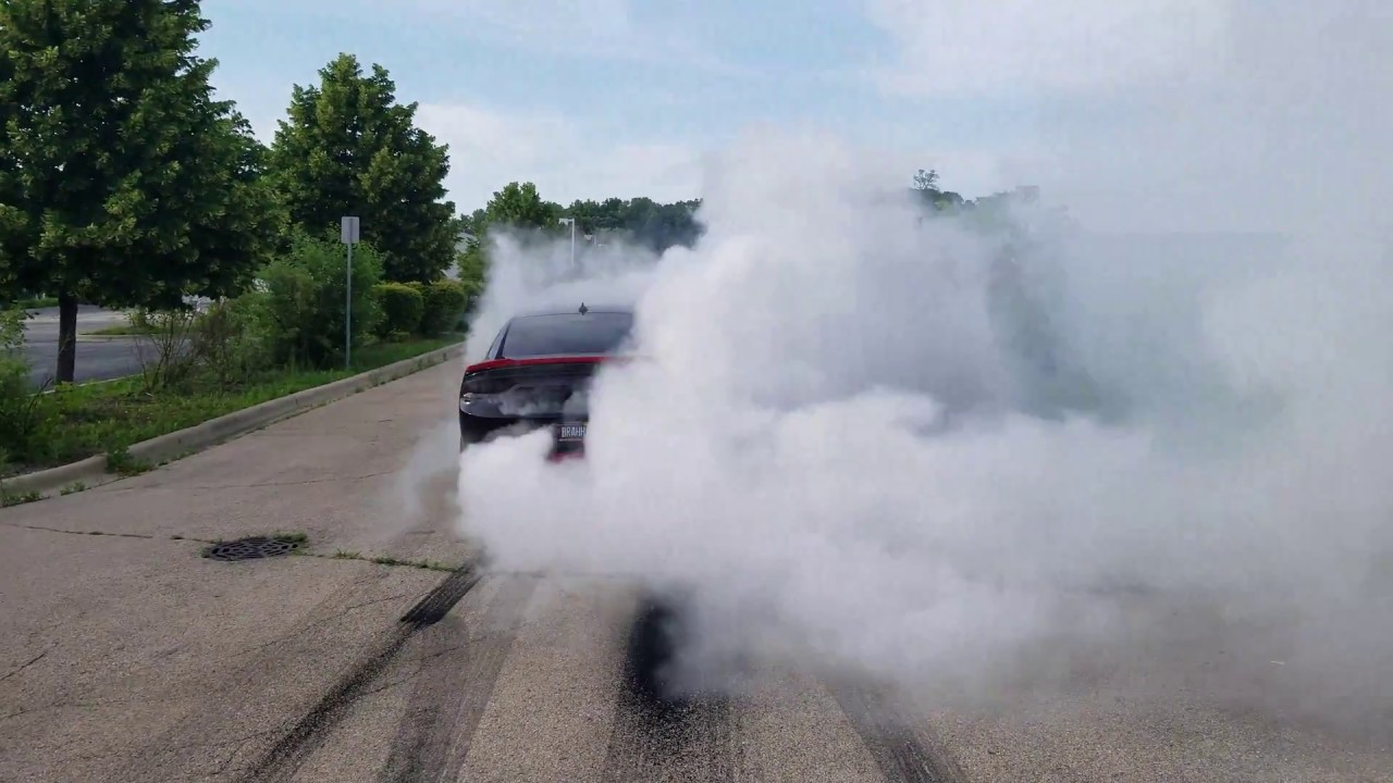 2015 Dodge Charger RT One Wheel Burnout - YouTube