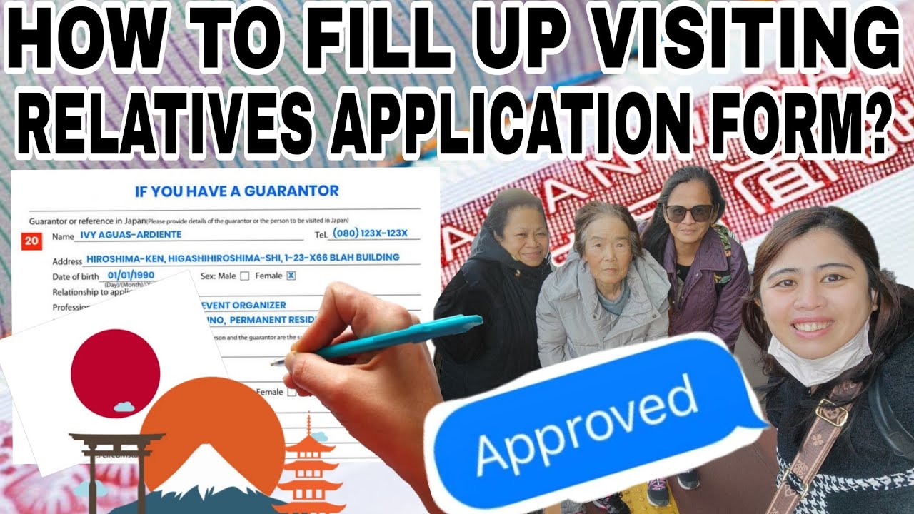HOW TO FILL UP VISITING RELATIVES JAPAN VISA APPLICATION FORM | EASY TUTORIAL - YouTube