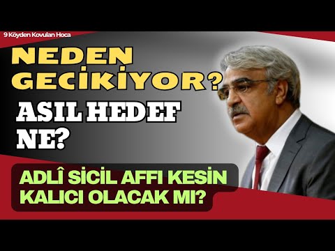 SÜREÇ YASASI NEDEN GECİKİYOR? ADLİ SİCİL AFFI VE KALICI BARIŞ (!) #genelaf #af 