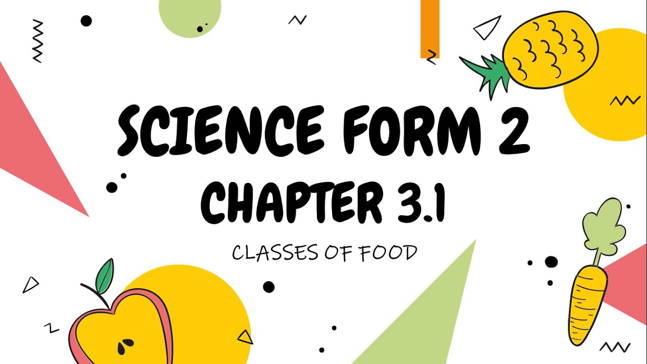 KSSM SCIENCE FORM 2 (Chapter 3 : 3.1 Classes of Food) - YouTube
