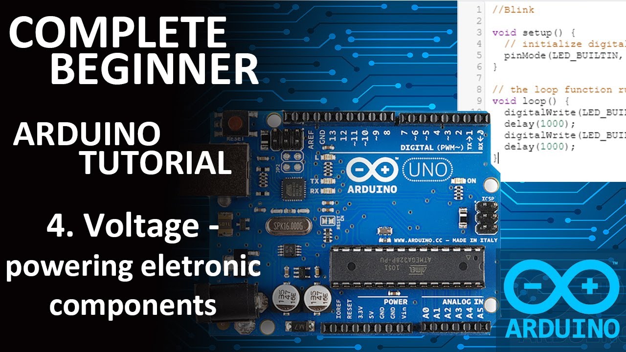 COMPLETE BEGINNER Arduino Tutorial | Powering Electronic Components ...