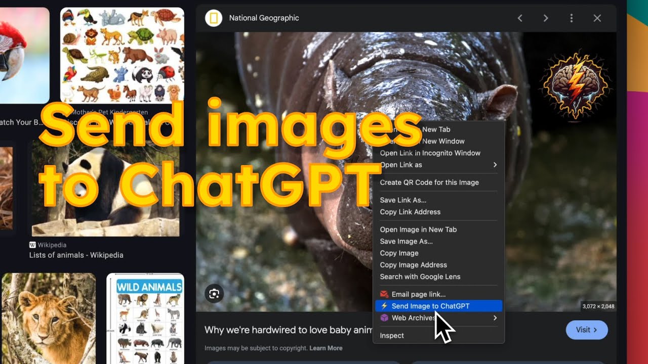 Send images from any website to ChatGPT using right-click - YouTube