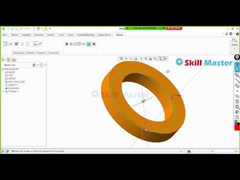 Creo tutorial | How to create sweep in creo | Sweep and variable sweep in creo - YouTube