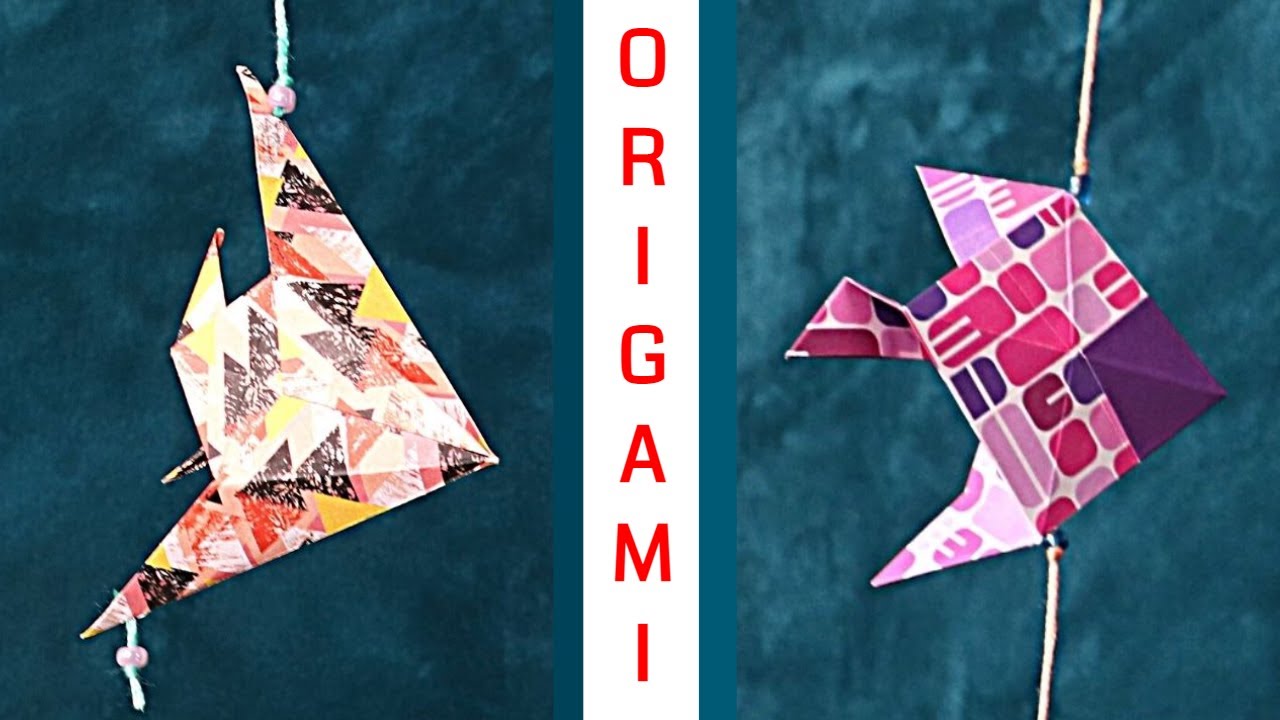 HOW TO MAKE ORIGAMI FISH EASY - Origami Fish Mobile - YouTube