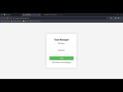 Task Manager web application Assignment - YouTube