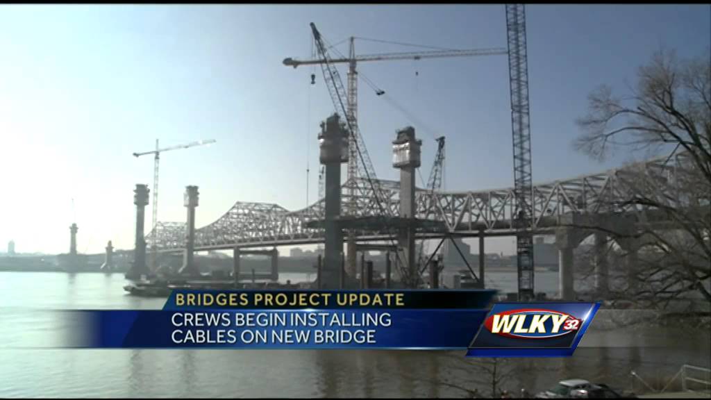 Crews begin installing cables on new bridge - YouTube