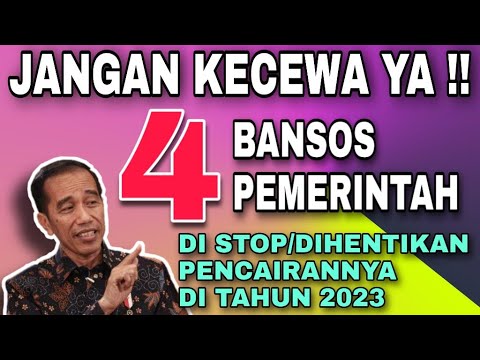 JANGAN KECEWA YA 4 BANTUAN SOSIAL DI STOP PENCAIRANNYA DI TAHUN 2023 ...