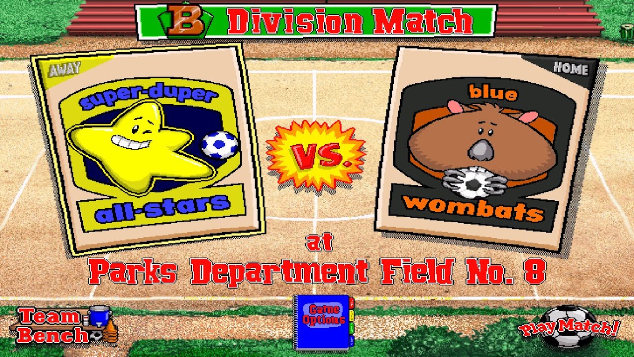 Backyard Soccer (1998) |G9| B DIVISION | ALL-STARS @ WOMBATS - YouTube