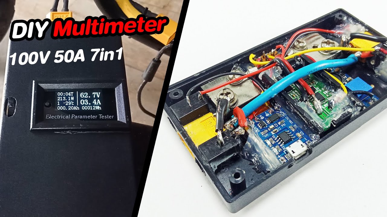 DIY Multimeter DC 100V 50A 7in1 ดิจิตอลโวลต์แอมป์มิเตอร์ วัดแรงดัน วัด ...