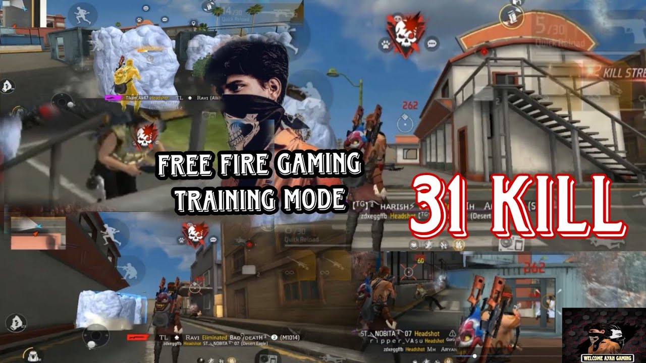 free fire 31 kill gaming one type headshot training mode 💯 | 31 training mode में किल कर पाएंगे ...