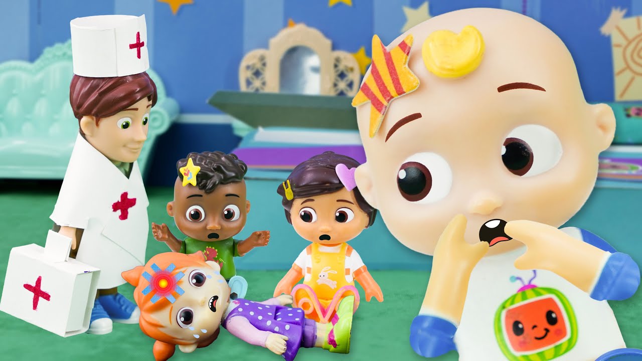 Five Little Monkeys Jumping On The Bed | CoComelon Toys Nursery Rhymes ...