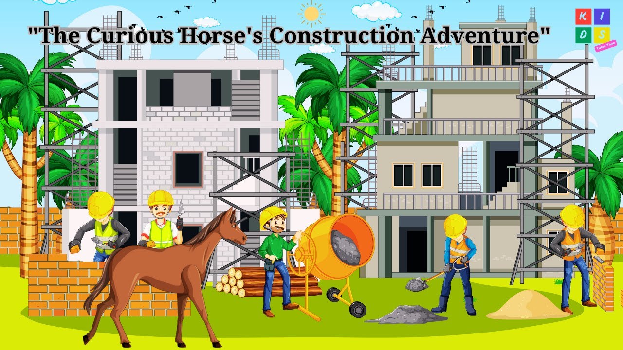 🐴 Short Story 👷‍♂️ | 🐴 Moral Story 👷‍♂️ | 🐴 The Curious Horse's Construction Adventure 👷‍♂️ ...