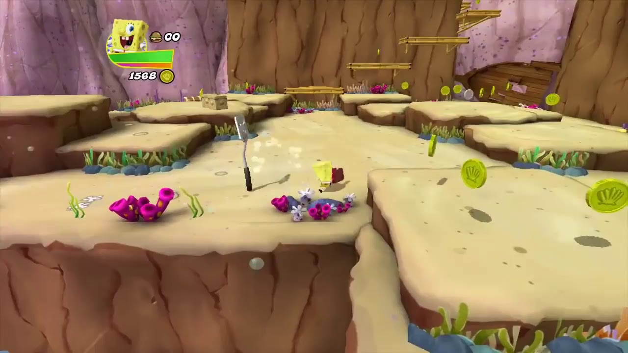 SpongeBob HeroPants - Walkthrough - Squidward T-Rex Boss Fight - YouTube