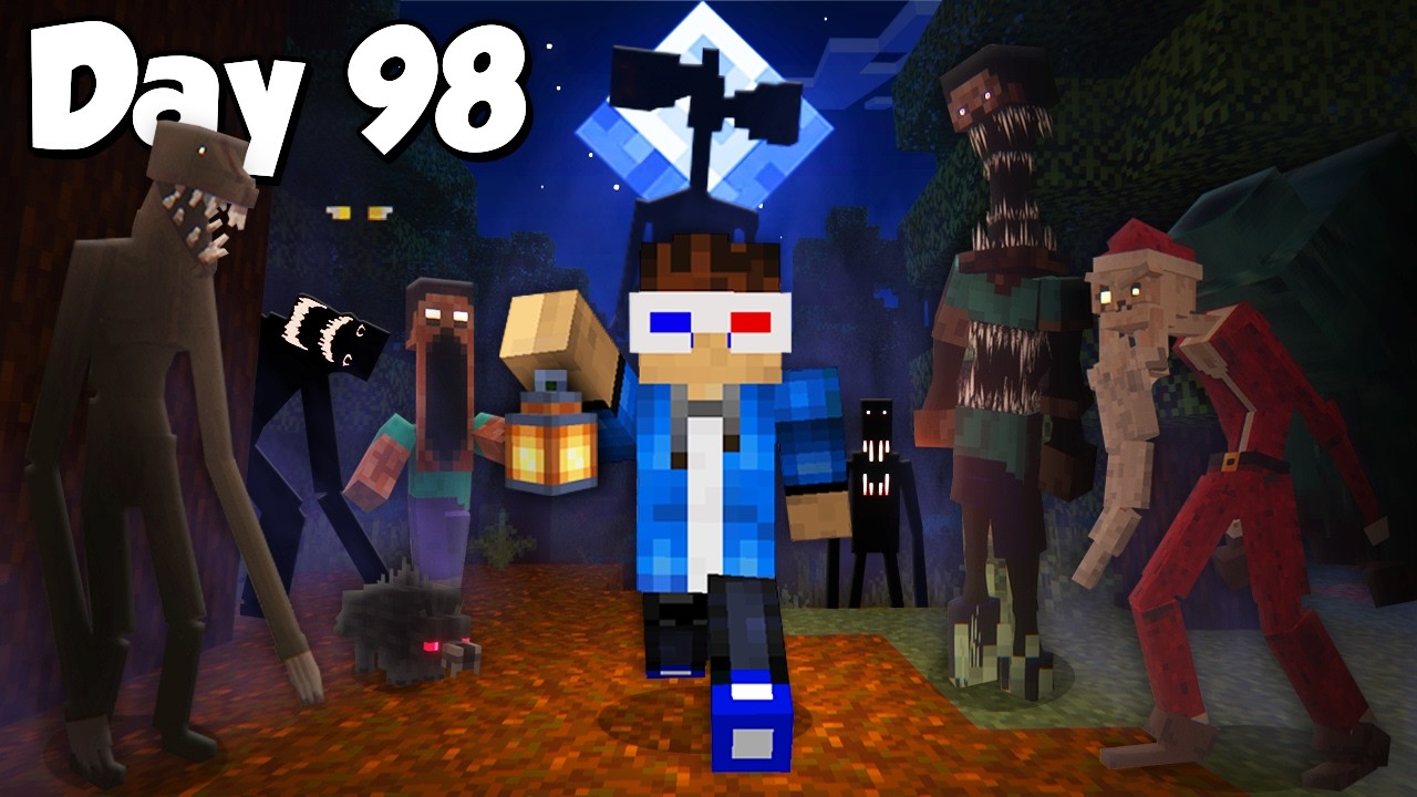 I Survived 100 days with Every HORROR MOD in Minecraft - YouTube