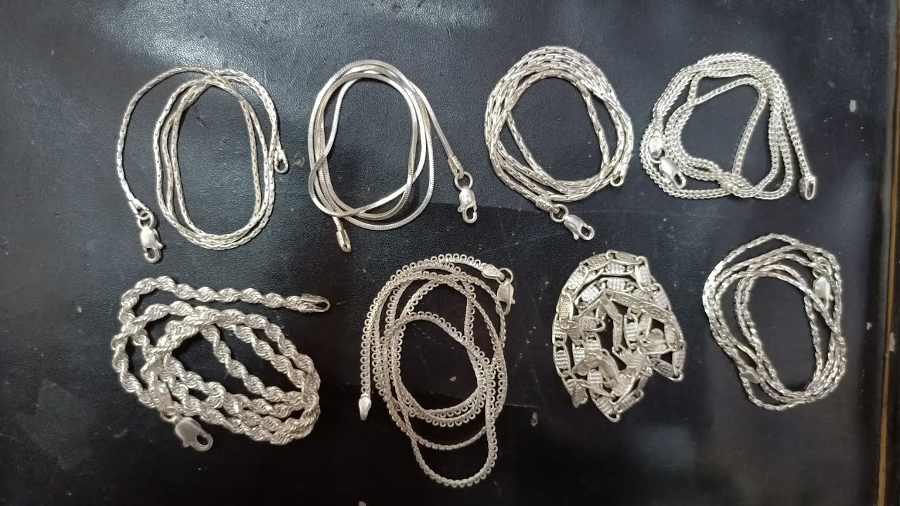 silver chains | light weight silver fancy chains| चांदी की चैन | hk ...