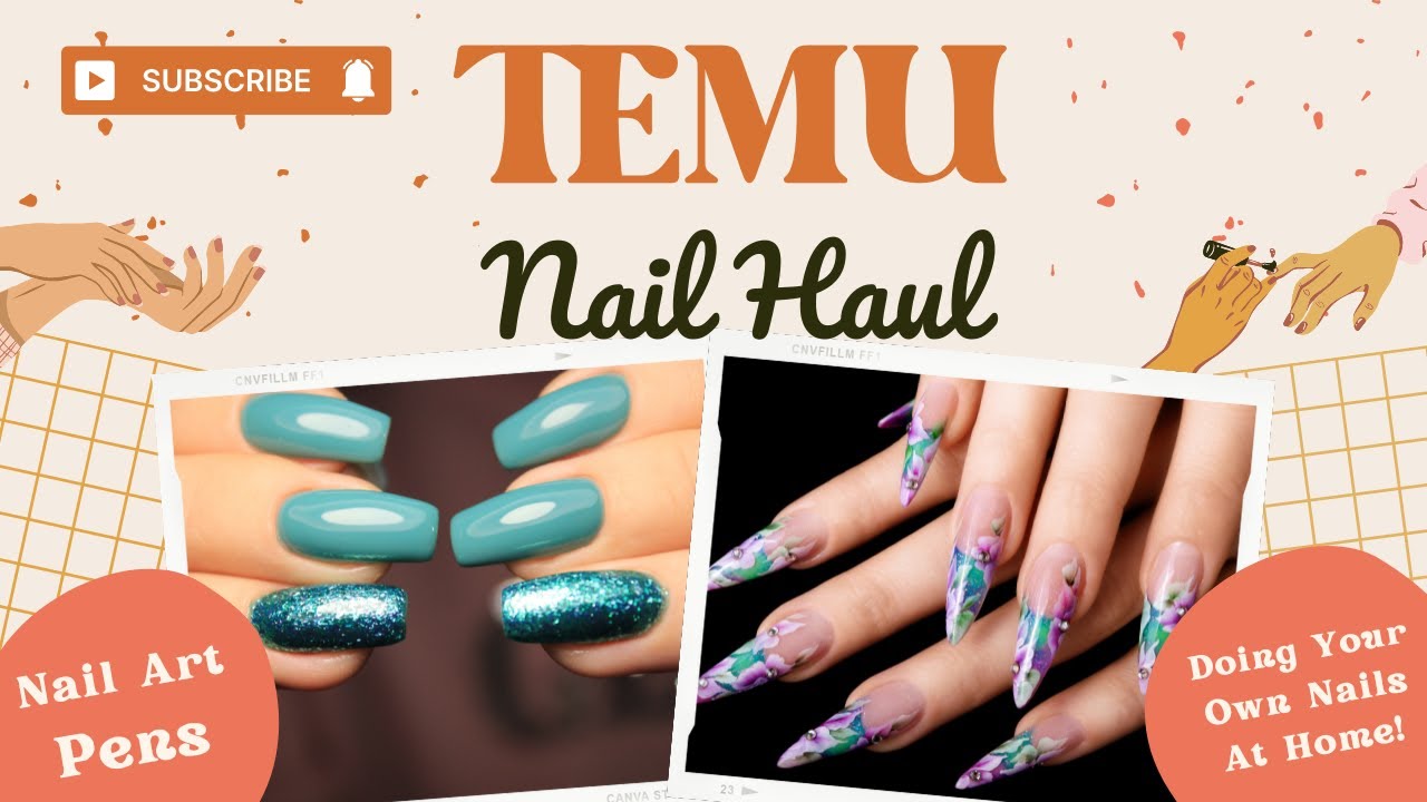 TEMU Nail Haul Unboxing: Get Creative With DIY Nail Art At Home! - YouTube