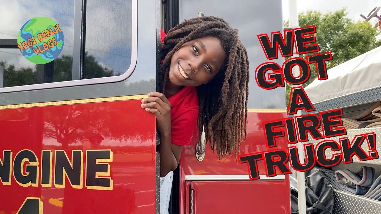 YOGI BENJI VLOGS| OUR FIRST FIRE TRUCK - YouTube
