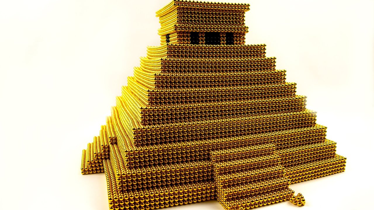 Magnet Pyramid Of The Aztecs Build From 50000 Magnetic Balls - YouTube