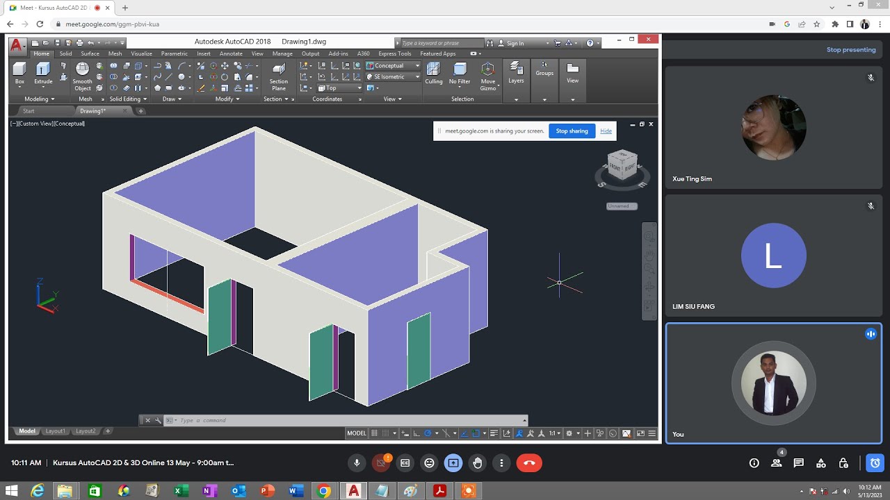 AutoCAD Tutorial Bahasa Melayu - Membina Lukisan 3D Pelan Bangunan ...