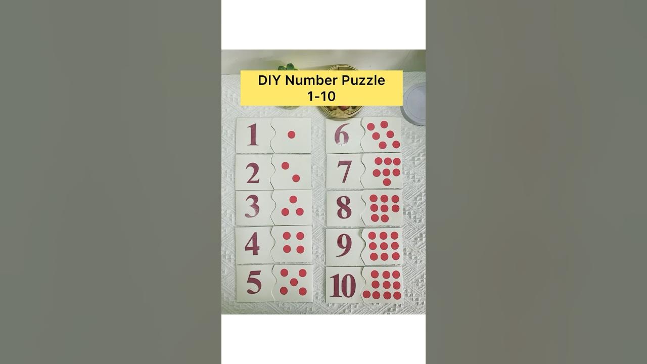 DIY Montessori Math Number Puzzle 1-10 #shorts #DIY #montessori # ...