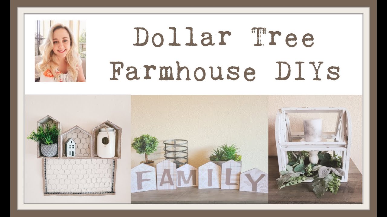 Dollar Tree Farmhouse DIYs | Home Decor | Design on a Budget - YouTube