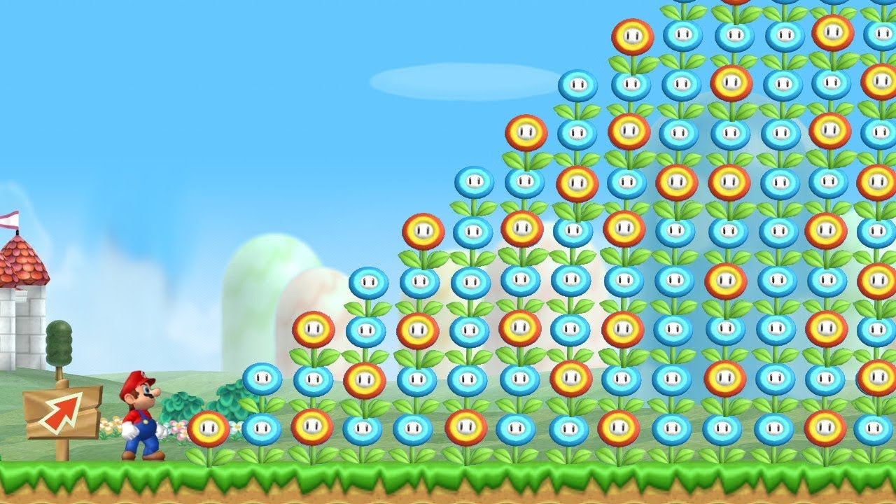 Can Mario Collect 999 Fire Flowers and Ice Flowers in New Super Mario ...