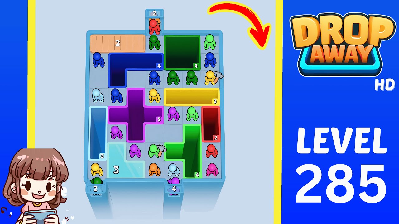 Drop Away Level 285 Solution Walkthrough - YouTube
