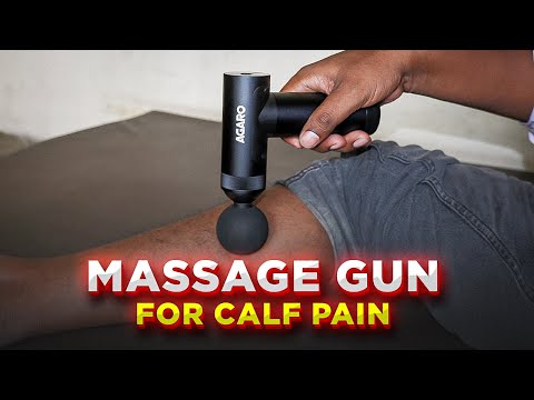 How to use massage gun on legs and calf pain