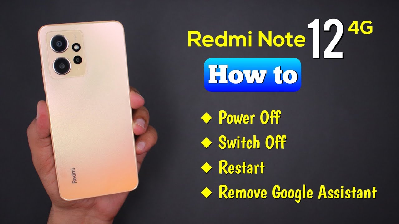 How to Power Off Redmi Note 12 4G | How to Switch Off, Restart Redmi ...