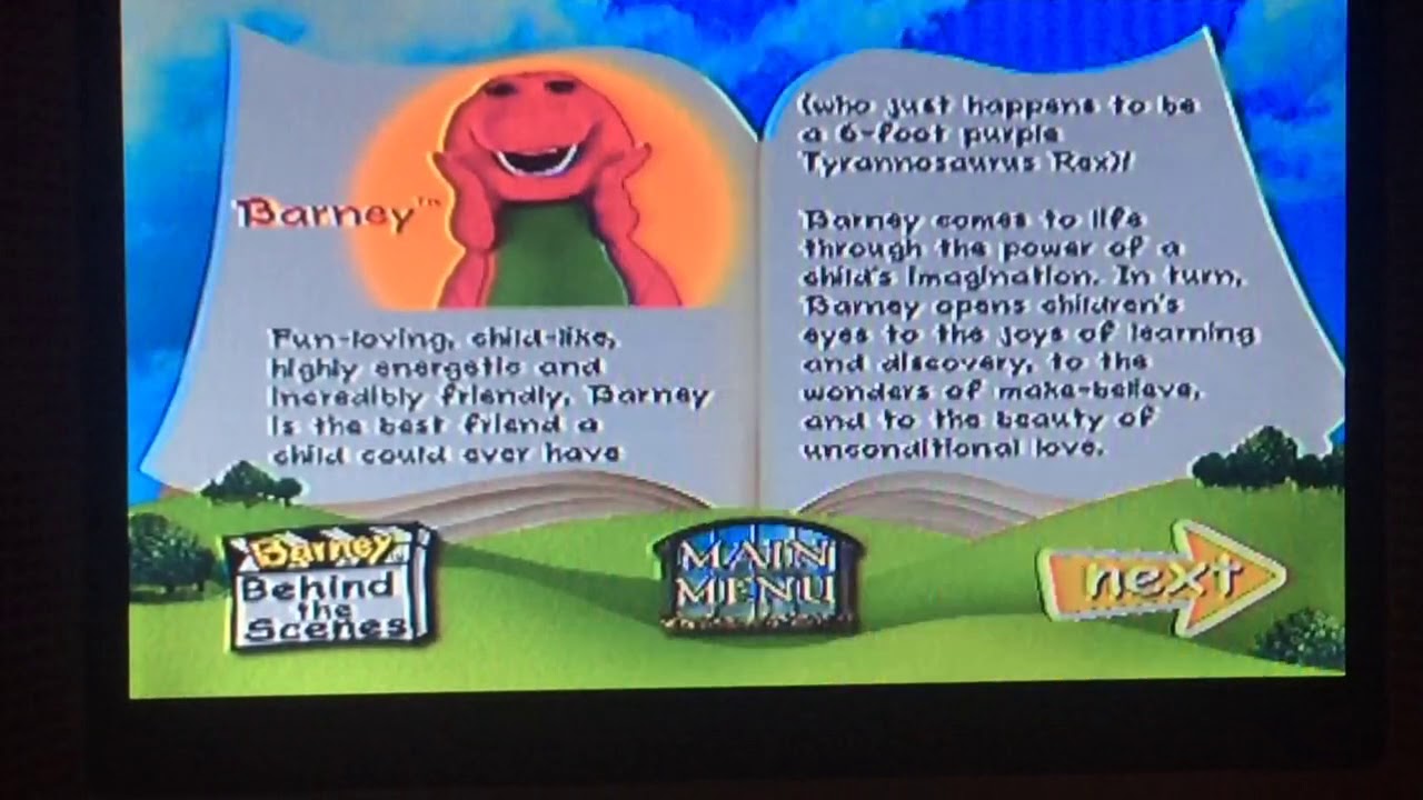 Opening and Menu Walkthrough To Barney’s Rhyme Time Rhythm SUPER RARE ...