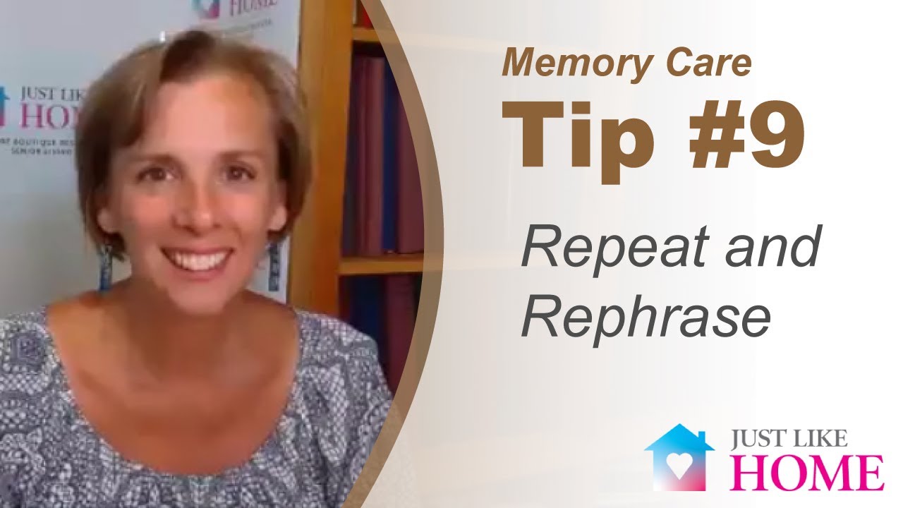 Memory Care Tip #9: Repeat and Rephrase - YouTube