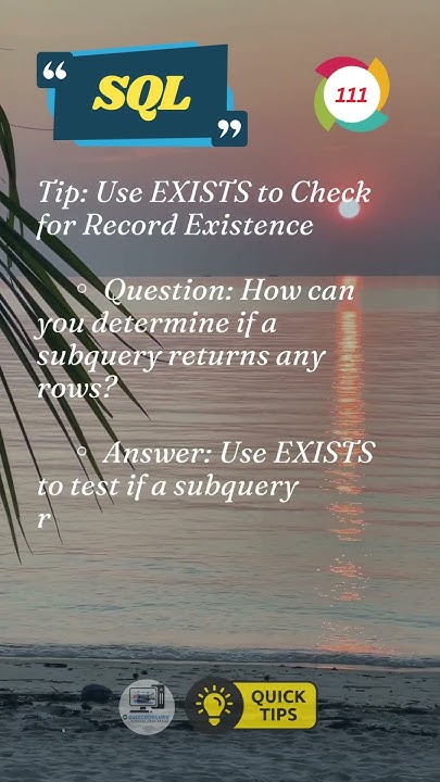 Expert SQL Advice: Tip #111 - YouTube