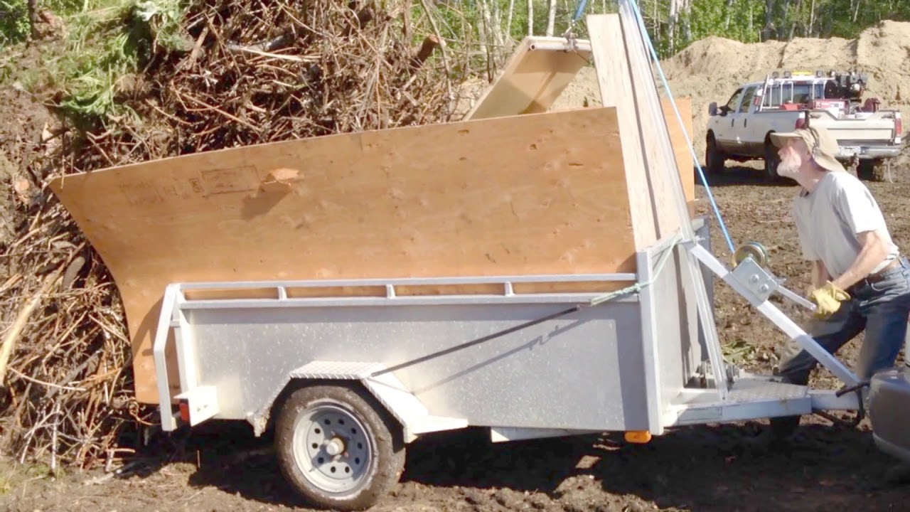 DIY dumping trailer - YouTube