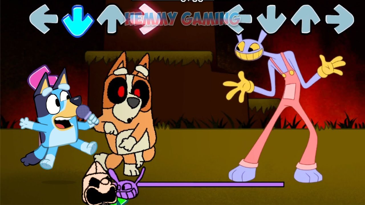 [SWAP] FNF NEW Amazing Digital Circus v3 vs Bluey Full Episodes Sings ...