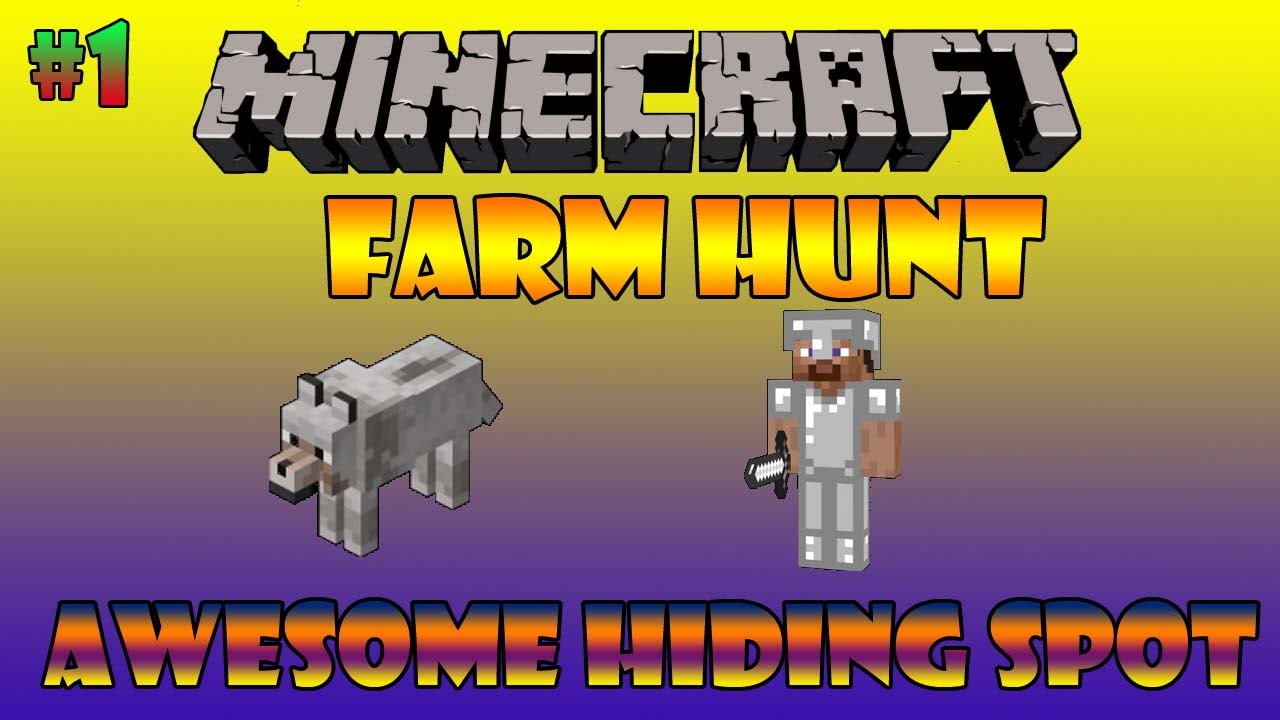 Minecraft Mini Game - Farm Hunt #1 - Awesome Hiding Spot - YouTube