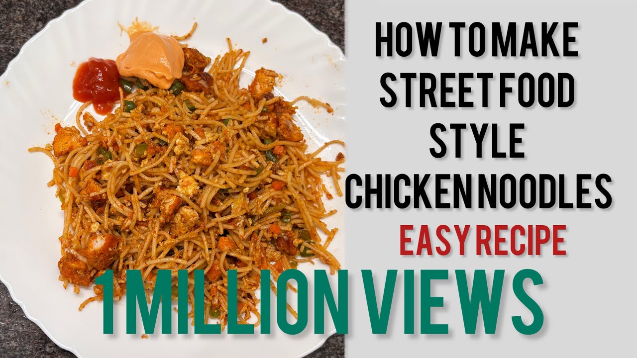 How to make street food style chicken noodles - YouTube