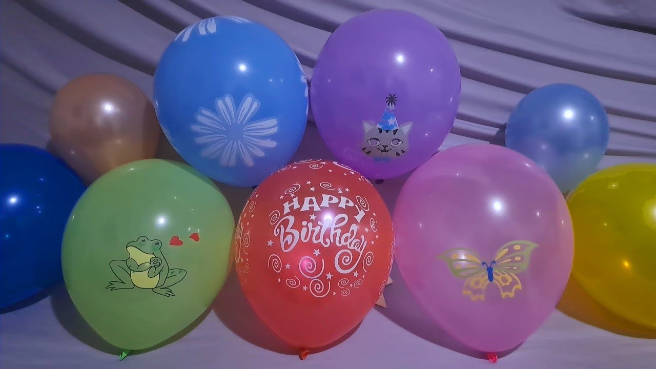 FUN BIRTHDAY BALLOONS POP PART 789!!! - YouTube