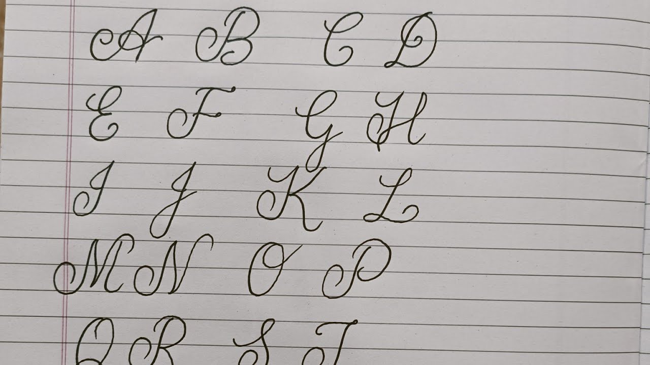 How to write fancy letters A to Z || Stylish handwriting practice ...