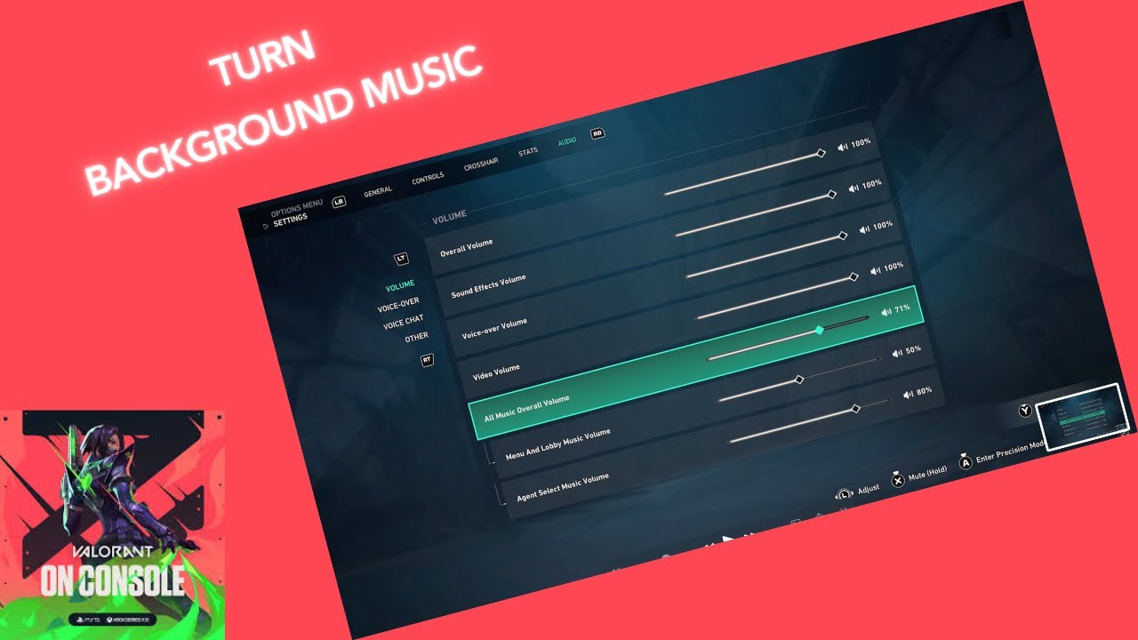 How to Turn on and off background music in Valorant console - YouTube